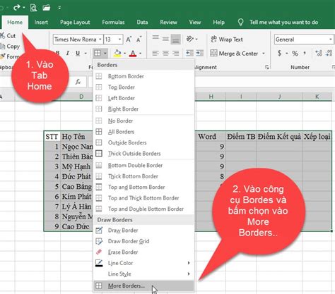 Hướng dẫn cách tạo khung viền trong Excel cực kỳ đơn giản Xây Dựng