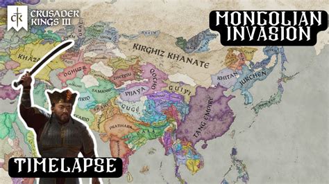 Mongolian Invasion Timelapse Crusader Kings 3 With Asia Expansion YouTube