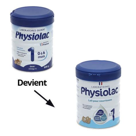 Physiolac lait infantile 1er âge De 0 à 6 mois Relais allaitement