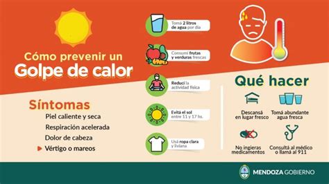 Recomendaciones Para Evitar Un Golpe De Calor Prensa Gobierno De Mendoza