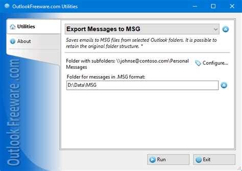 Export Messages To Msg Files Outlook Freeware