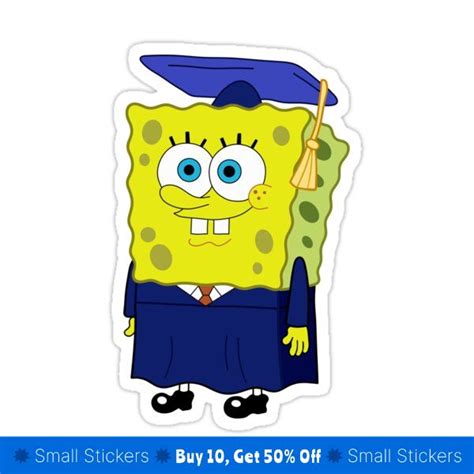 The Spongebob Graduate Sticker