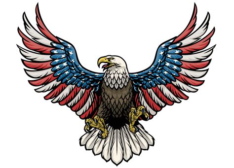 Eagle Painted In American Flag 23172807 Vector Art At Vecteezy