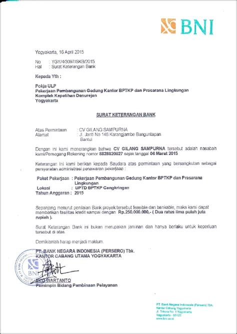 Contoh Surat Permohonan Referensi Bank Bni Surat Permohonan Desain