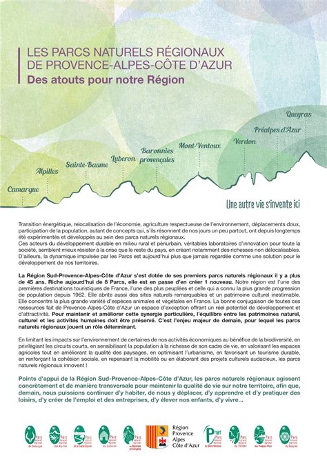 Les Parcs naturels régionaux de Provence Alpes Côte d Azur des atouts