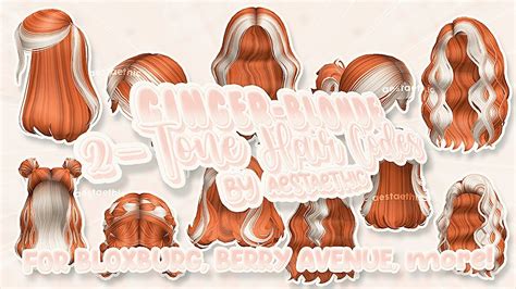 Berry Avenue Codes Hair Ginger Blonde Two Tone Highlight Pt Bloxburg