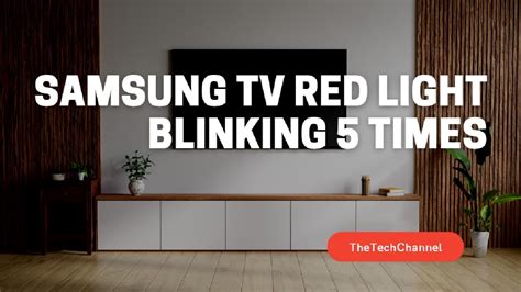 Samsung Tv Red Light Blinking Times Quick Solution Youtube