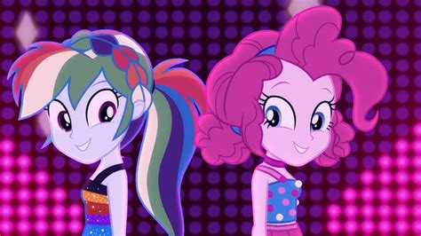 2044828 Safe Screencap Pinkie Pie Rainbow Dash Human Equestria