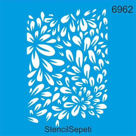 Yapraklar Desenler Stencilsepeti