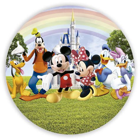 Painel Redondo Turma do Mickey Sublimado 3D Sublitex painéis