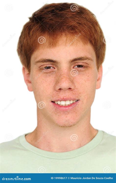 Hombre Joven Con Las Pecas Imagen De Archivo Imagen De Retrato