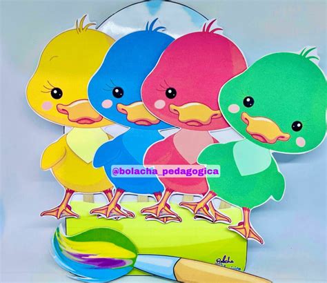 Luva do patinho colorido Bolacha Pedagógica