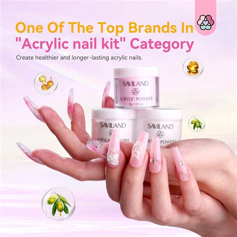Saviland Kit de uñas acrílicas con taladro kit de uñas para