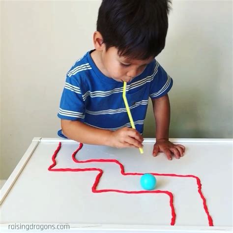 Plastilina Como Hacer Un Laberinto Para Niños De Preescolar Soplar La