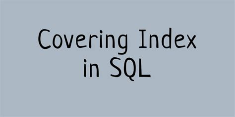 mysql覆盖索引详解 嘻嘻it