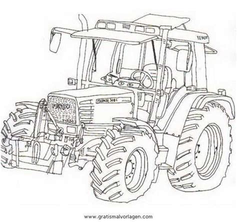 Kleurplaat Tractor Fendt