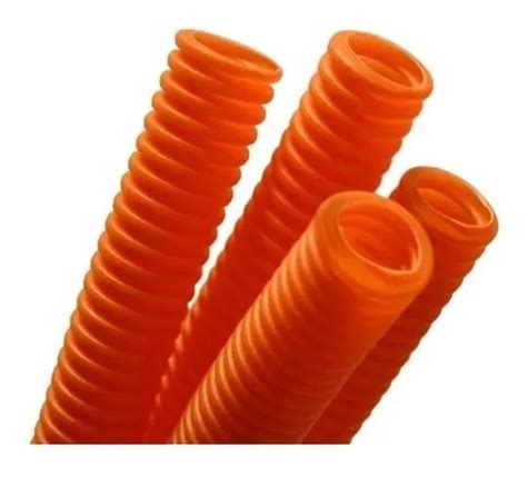 Tubo Poliducto Naranja Flexible Mts Poliflex