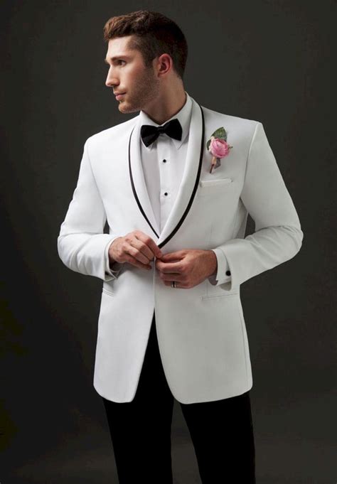14 Gorgeous Men S White Tuxedo Ideas That Suitable For Party Fashion