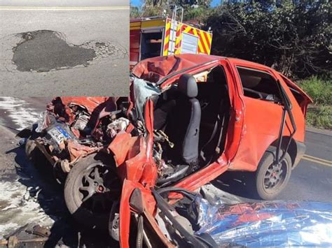 Buraco na rodovia pode ter provocado tragédia que vitimou mãe e filha