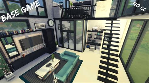 BASE GAME INDUSTRIAL LOFT SIMS 4 SPEED BUILD NO CC BASE GAME