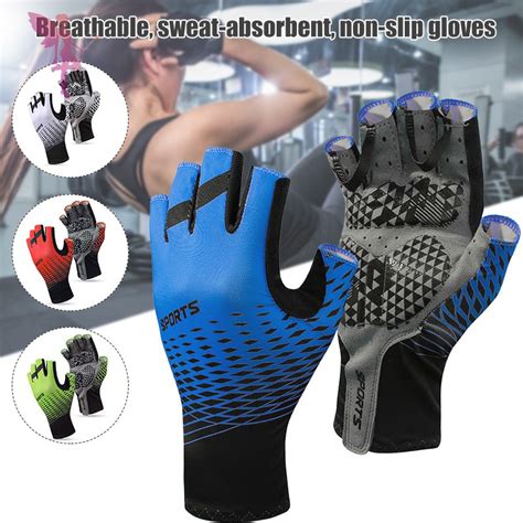 Luvas De Ciclismo Meio Dedo De Silicone Antiderrapante Para Masculino E