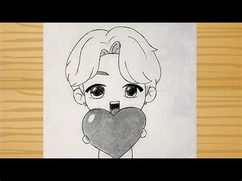 How To Draw Jimin From Tinytan Bts Drawing Drawing Tutorial Step By