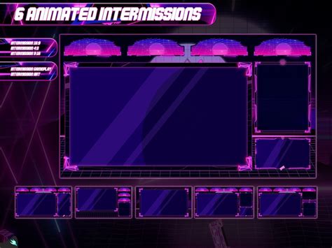 Stream Package Neon Synthwave Twitch Overlay Animated Etsy Canada