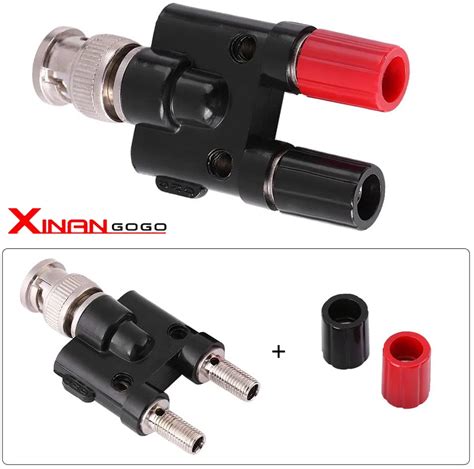 1pcs Bnc Male Plug To 2x 4mm Dual Banana Female Jack Socket Binding