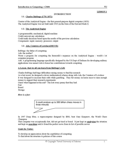 cs101 introduction to computing docsity