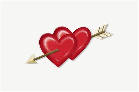 Arrow Heart Valentine S Day Remix Premium PSD Rawpixel
