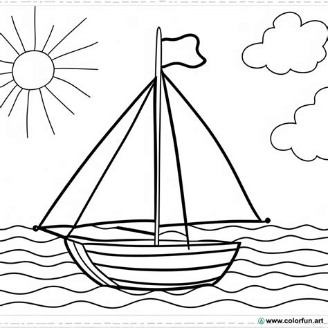 Disegno Da Colorare Di Una Barca A Vela Scarica O Stampa Gratuitamente