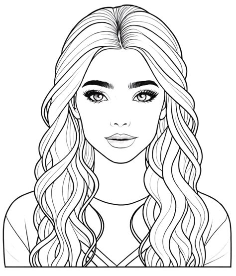 Desenhos De Rosto De Menina Realista Para Colorir E Imprimir