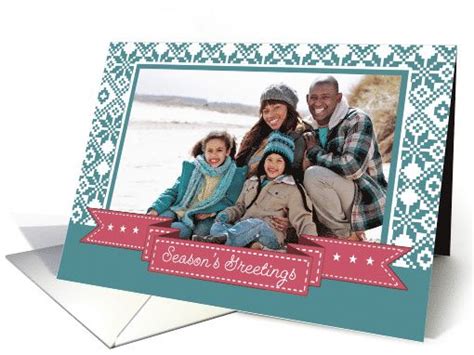 Season S Greetings Nordic Snowflake Pattern Contemporary Design