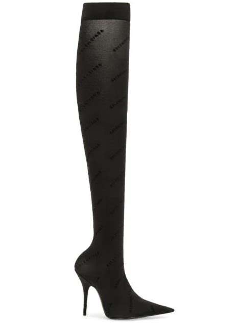 BALENCIAGA Naked Over The Knee Boot REVERSIBLE