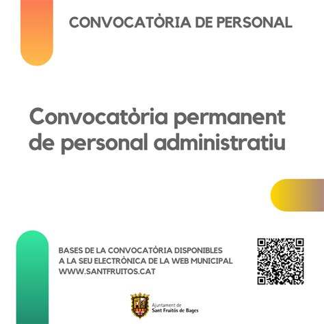 L Ajuntament de Sant Fruitós de Bages obre una convocatòria permanent
