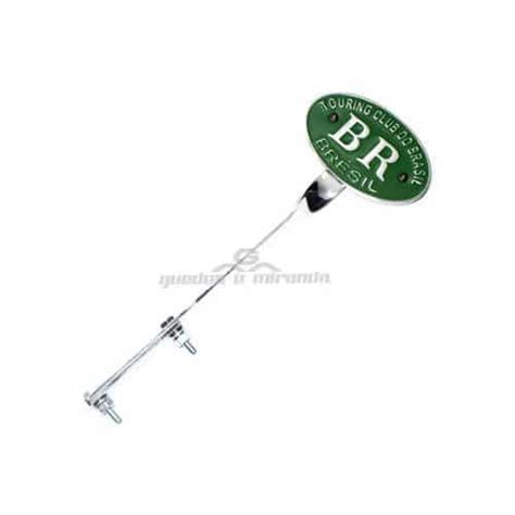 Emblema BR Touring Verde Suporte de Fixação FUSCA Guedes e Miranda
