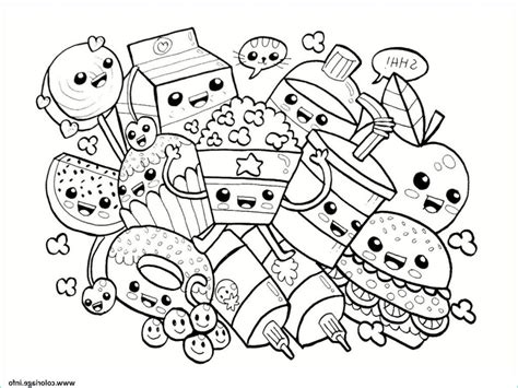 Coloriages Kawaii Nourriture Coloriage Kawaii Coloriage Dessin Kawaii