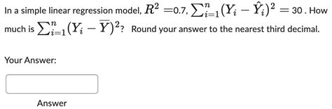 Solved In A Simple Linear Regression Model Chegg