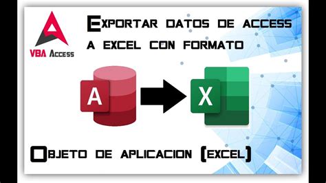 exportar datos de access a excel con formato 🎤 youtube