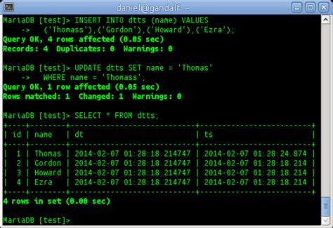updating datetime and timestamp columns automatically mariadb cookbook 118300 hot sex picture