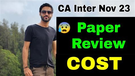 COST Paper Review CA Inter Nov 23 COST Paper Analysis Review CA Inter
