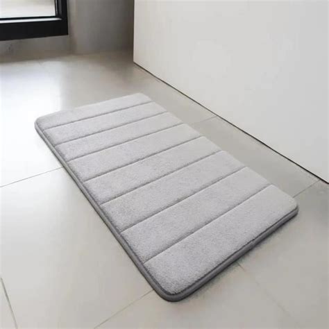 Tapis de Salle de Bain en Mousse à Mémoire de Forme Antidérapant Doux
