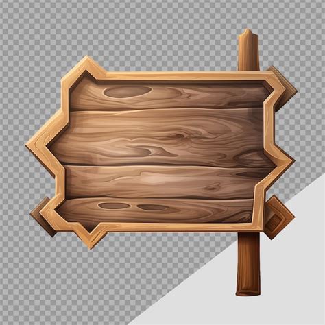 Premium PSD Wooden Signboard Png Isolated On Transparent Background