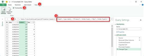 Combine CSV Files With Power Query Excelerator BI