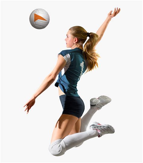 Volleyball Player In The Middle Of A Spike Volleyball Player HD Png