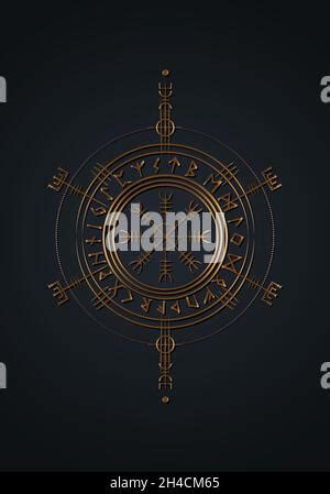 Vegvisir Symbole Magique Viking Image Vectorielle Stock Alamy