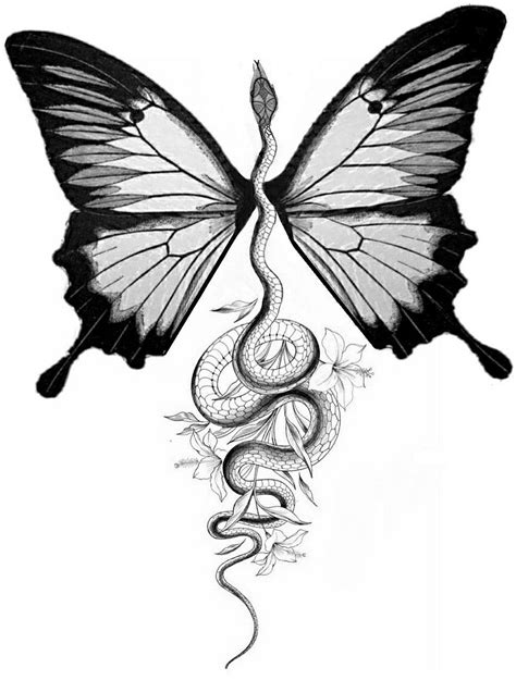 Borboleta Cobra Tatuagens bonitas Tatuagem hippie Tatuagem pescoço