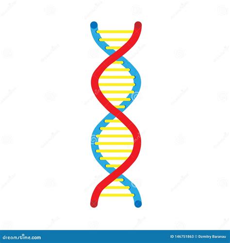 The Helix Of The DNA Cell Low Poly Cellular Structure Of The Genome Of