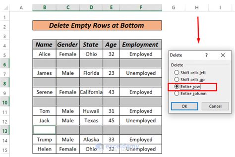 How To Delete Empty Rows At Bottom In Excel 7 Ways ExcelDemy