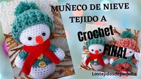 Muñeco de Nieve tejido a crochet en la técnica de amigurumi 2 3